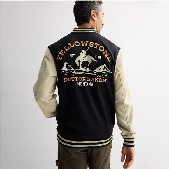 Jackets & Coats | Nwt Yellowstone Dutton Ranch Varsity Jacket Sz Med ...
